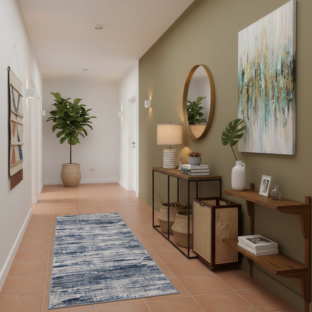 Classic Hallway Design with Earth Tones | Home Interior Design Tips ...