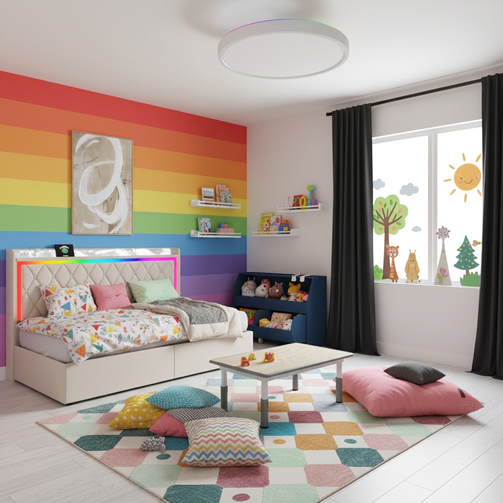 Modern Kids' Room Design with Bold Colors | Home Interior Design - Artevia